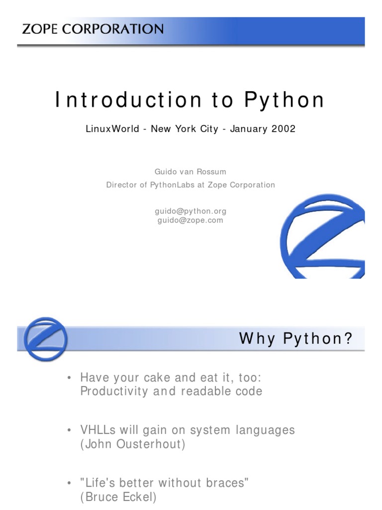 Introduction To Python PDF | PDF | Python (Programming Language ...