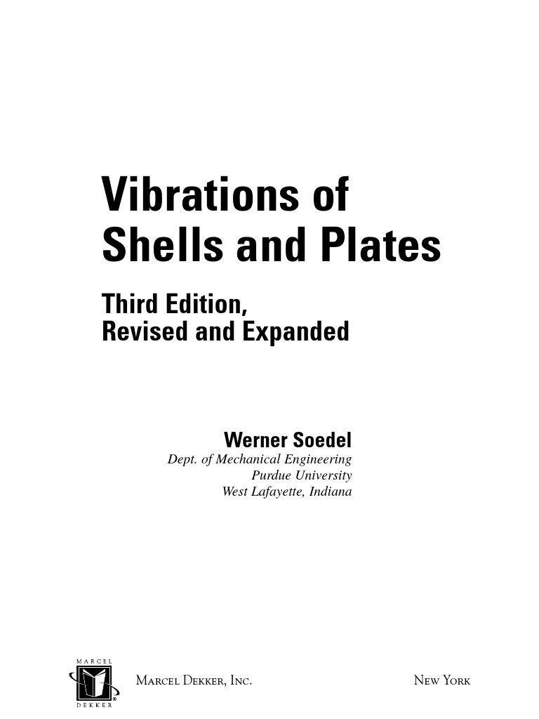Vibrations of Shells and Plates | PDF | Normal Mode | Stress (Mechanics)