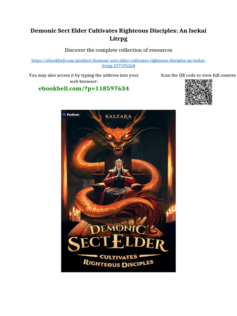 Demonic Sect Elder Cultivates Righteous Disciples: An Isekai LitRPG No ...