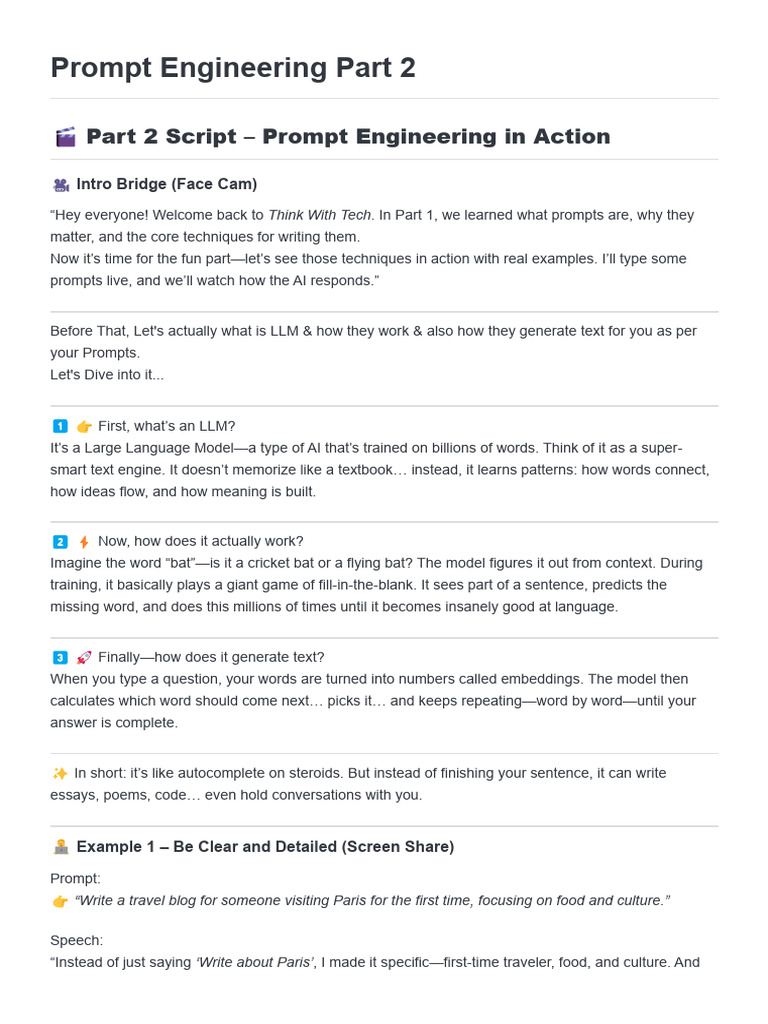 Prompt Engineering Part 2 | PDF | Artificial Intelligence ...
