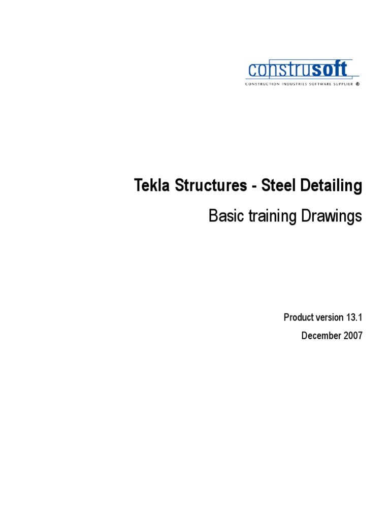 Tekla - Steel Detailing - Basic Training Drawing | PDF | Double Click | Icon (Computing)