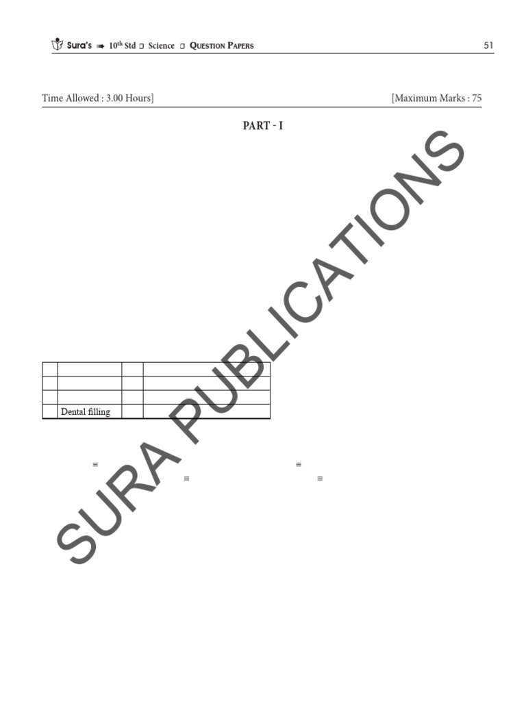 10th Science PTA Model Question Paper 6-Bd8b37b0-b (1) | PDF | Gases ...