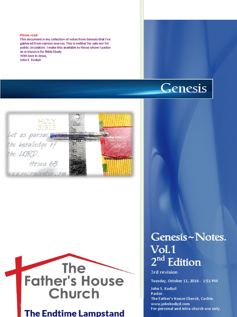 Expositional Study of Genesis | PDF | Book Of Genesis | Jacob