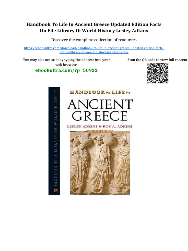 Handbook To Life In Ancient Greece Updated Edition Facts on File ...