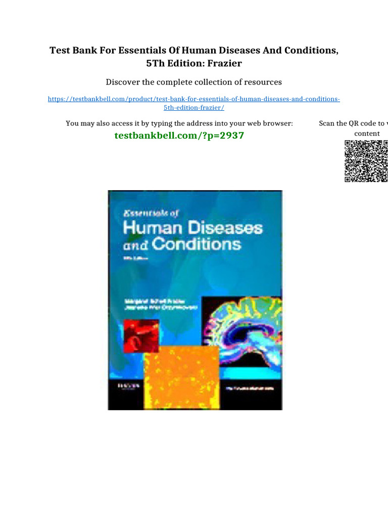 Test Bank for Essentials of Human Diseases and Conditions, 5th Edition ...