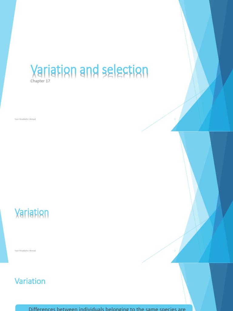 Chapter17.Variation and Selection | PDF | Genetics | Mutation