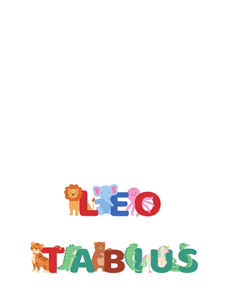 Animals Alphabet Kids Vocabulary Poster in Colorful Illustrated Style ...