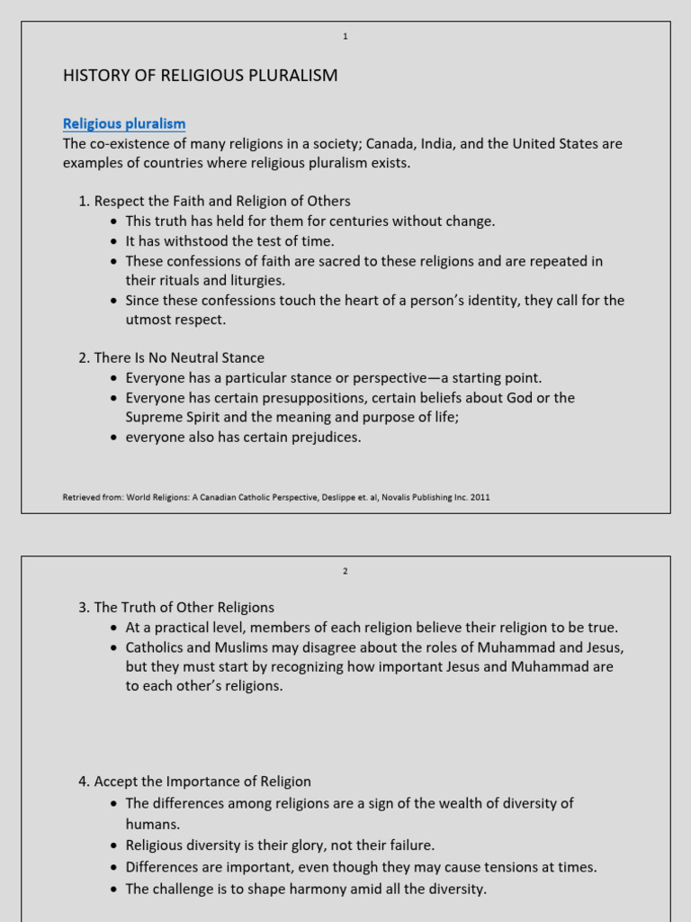 Chapter 1 History of Religious Pluralism | PDF | Jesus | Catholic Church