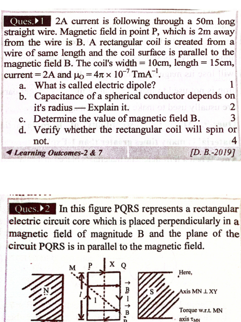 Physics 2nd Paper Chapter 4,5 Questions | PDF