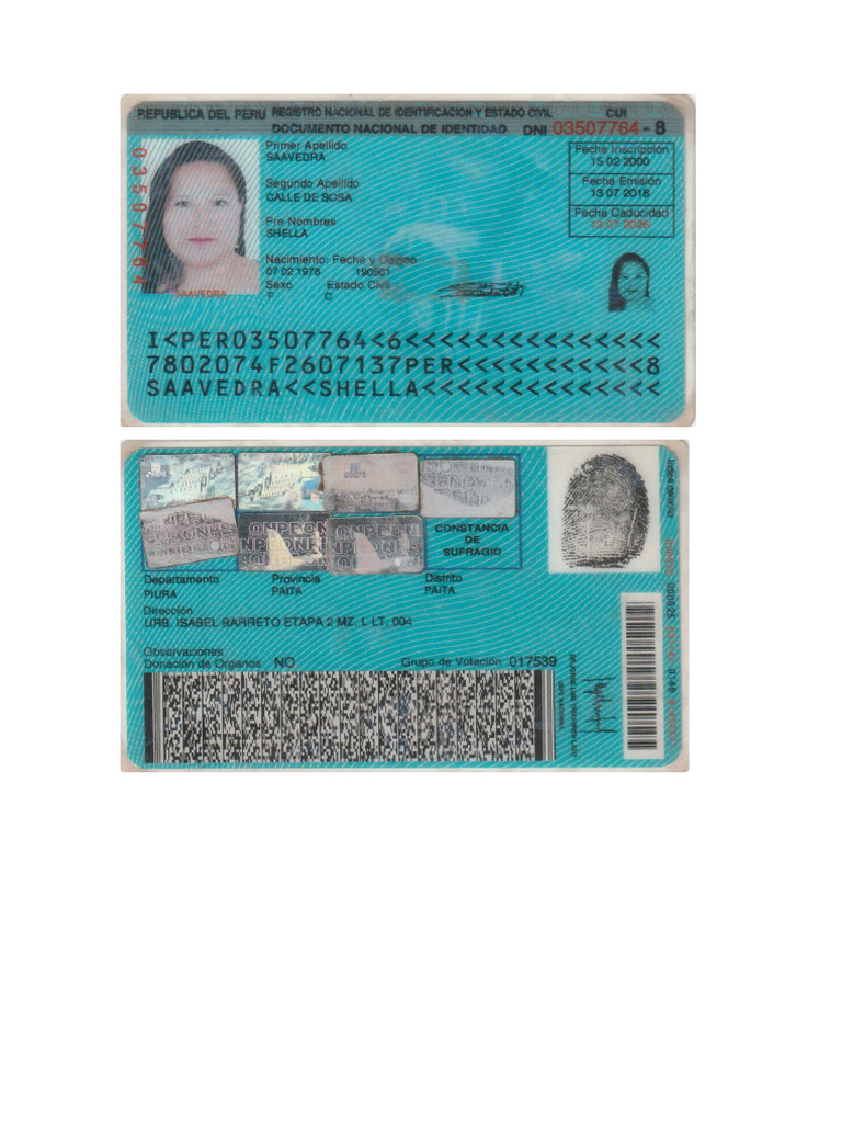 Dni. Sheylla Saavedra Calle | PDF