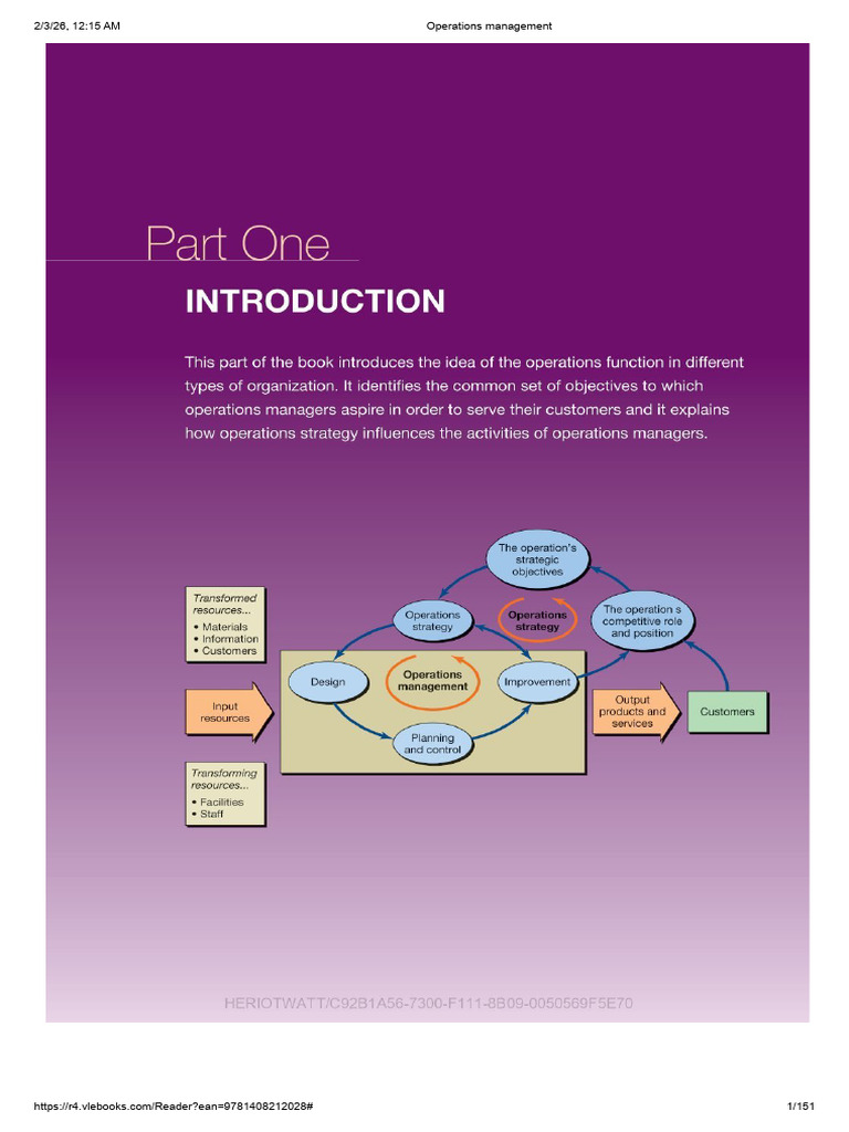 Operations Management 1-151 | PDF