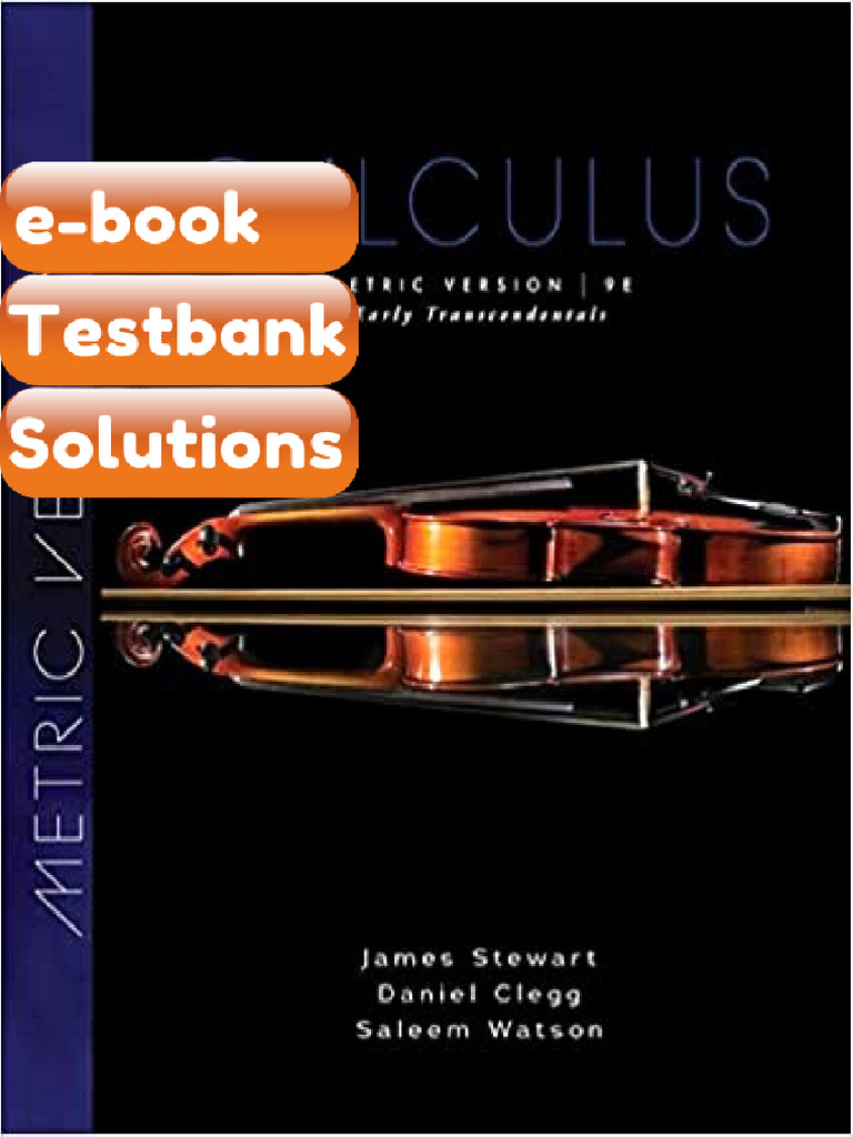 Calculus Early Transcendentals Metric 9th Edition by James Stewart ...