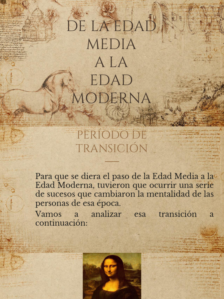 Paso de La Edad Media A La Edad Moderna | PDF | Período moderno ...
