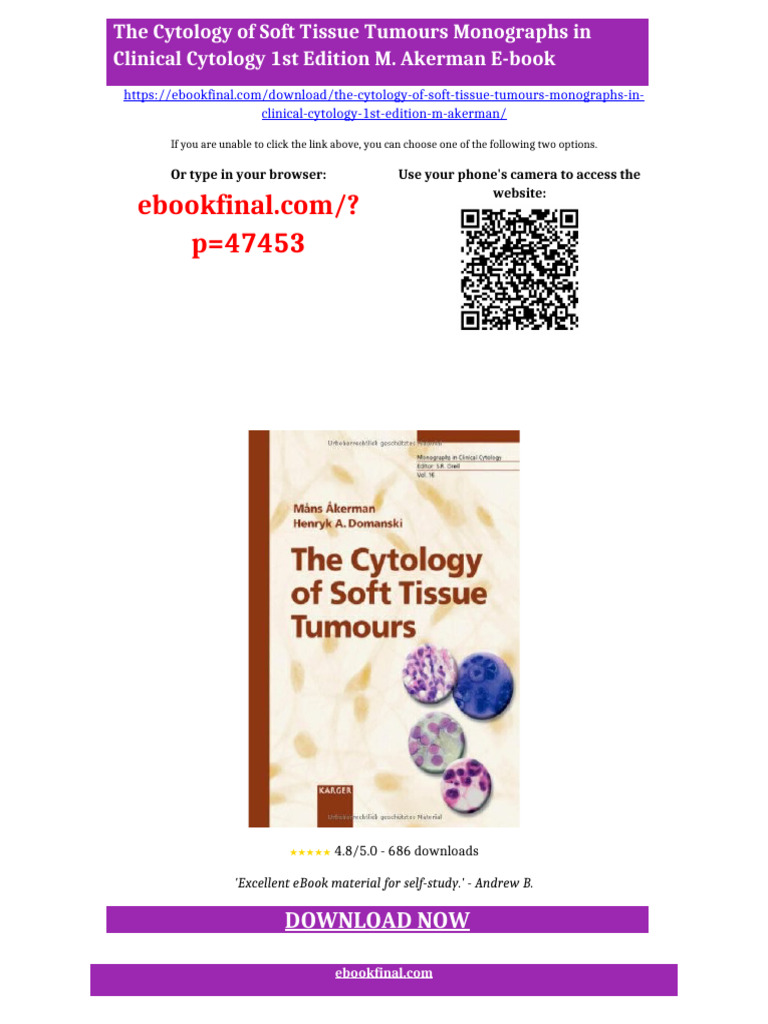 The Cytology of Soft Tissue Tumours Monographs in Clinical Cytology 1st ...