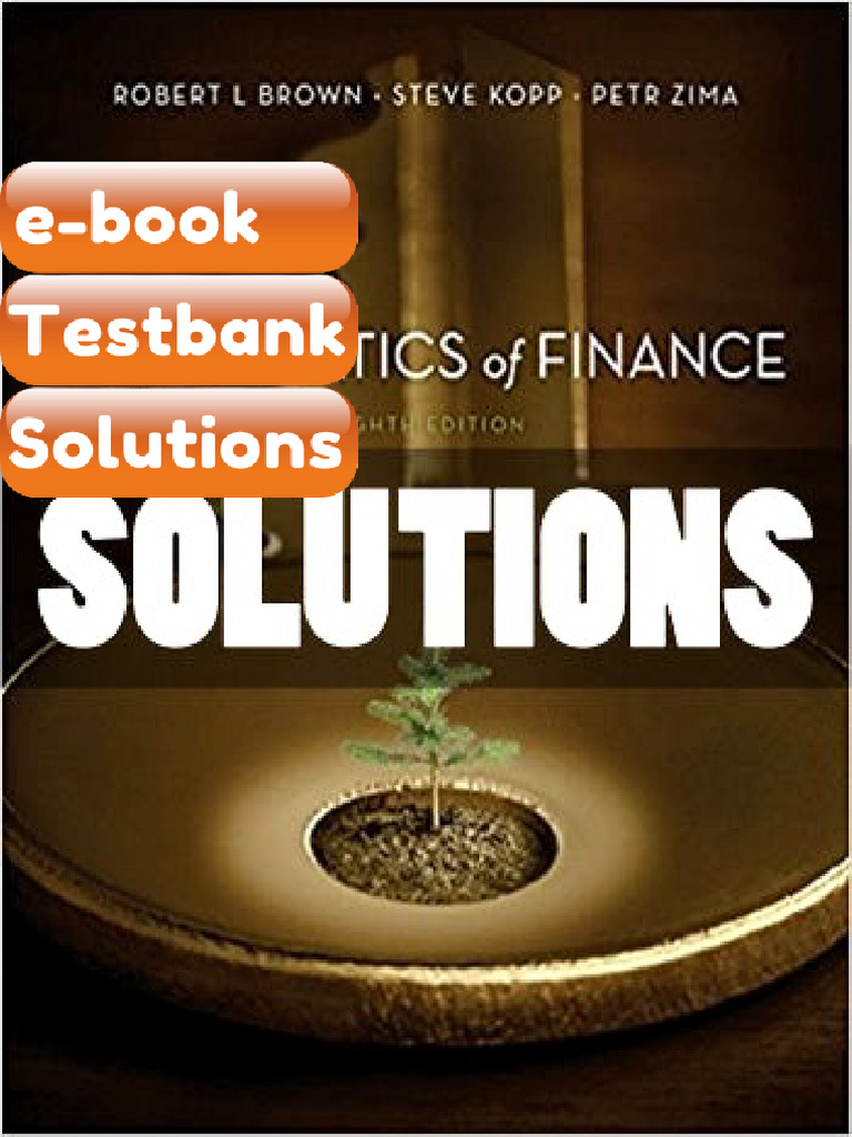 Testbank - Mathematics of Finance 8 Ed Brown | PDF | Subscription ...