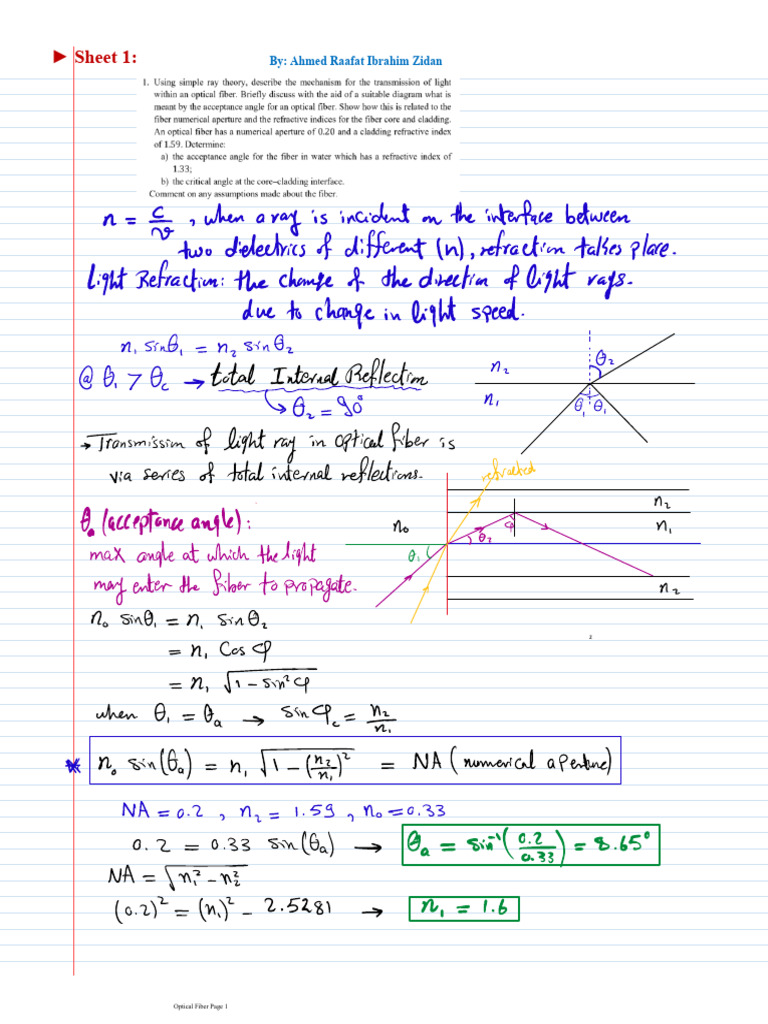 Sheet 1 - Ahmed Raafat Ibrahim Zidan | PDF
