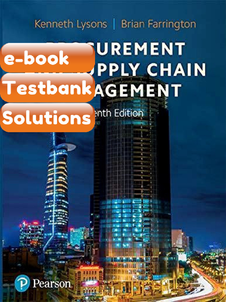 Ebook & Testbank Procurement and Supply Chain Management 5th Edition ...