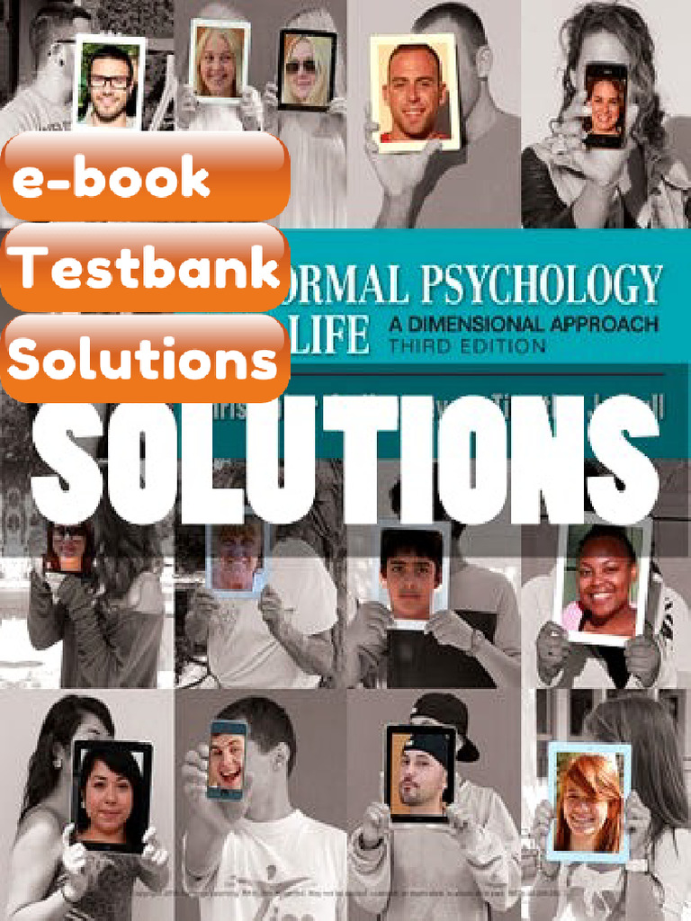 Testbank - Solutions Abnormal Psychology and Life 3 Ed Kearney | PDF ...