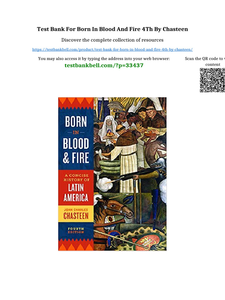 Test Bank for Born in Blood and Fire 4th by Chasteen pdf version | PDF ...