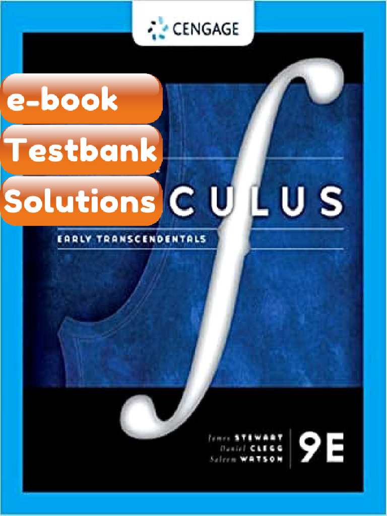 Single Variable Calculus Early Transcendentals 9th Edition by James ...