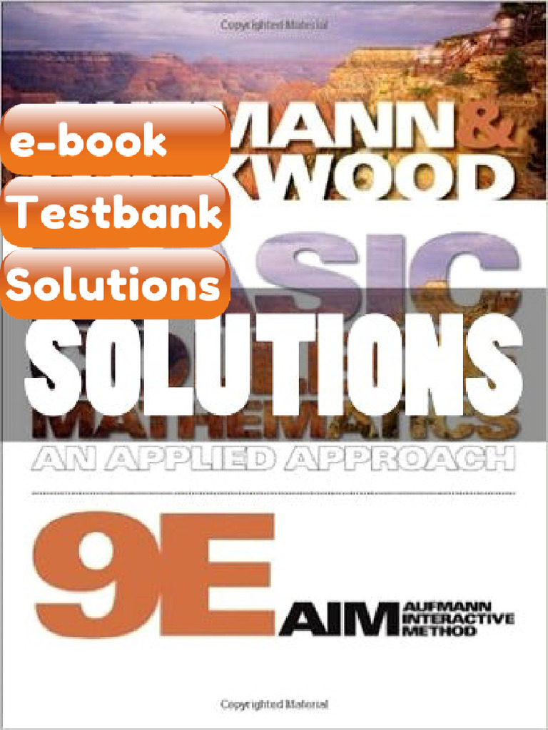 eBook & Testbank Basic College Mathematics an Applied Approach 9 Ed ...