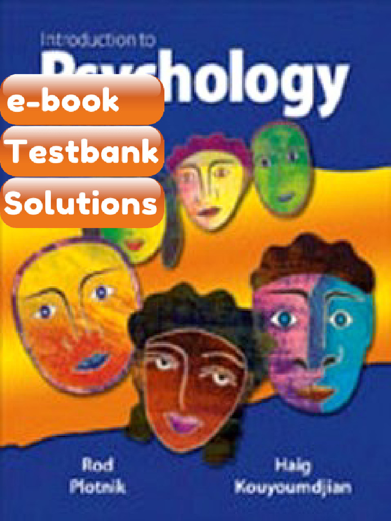 Testbank - Introduction to Psychology 9th Edition Plotnik | PDF ...