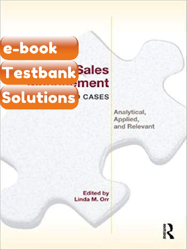 Ebook & Testbank Advanced Sales Management Handbook and Cases | PDF ...