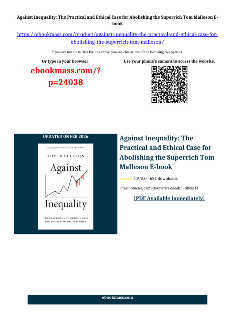 Against Inequality: The Practical and Ethical Case For Abolishing The ...