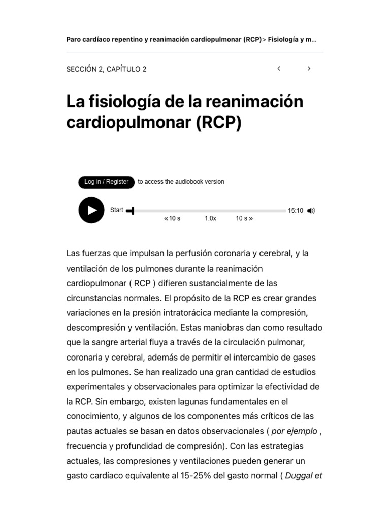 La fisiología de la reanimación cardiopulmonar (RCP) – El ...