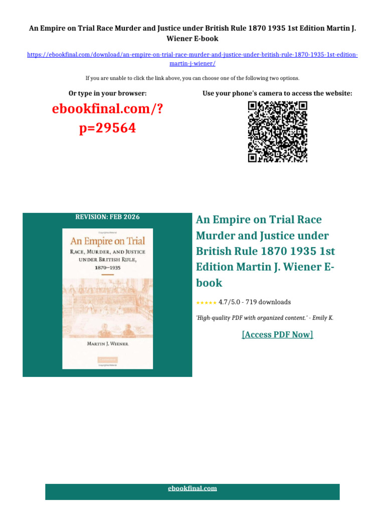 An Empire on Trial Race Murder and Justice under British Rule 1870 1935 ...