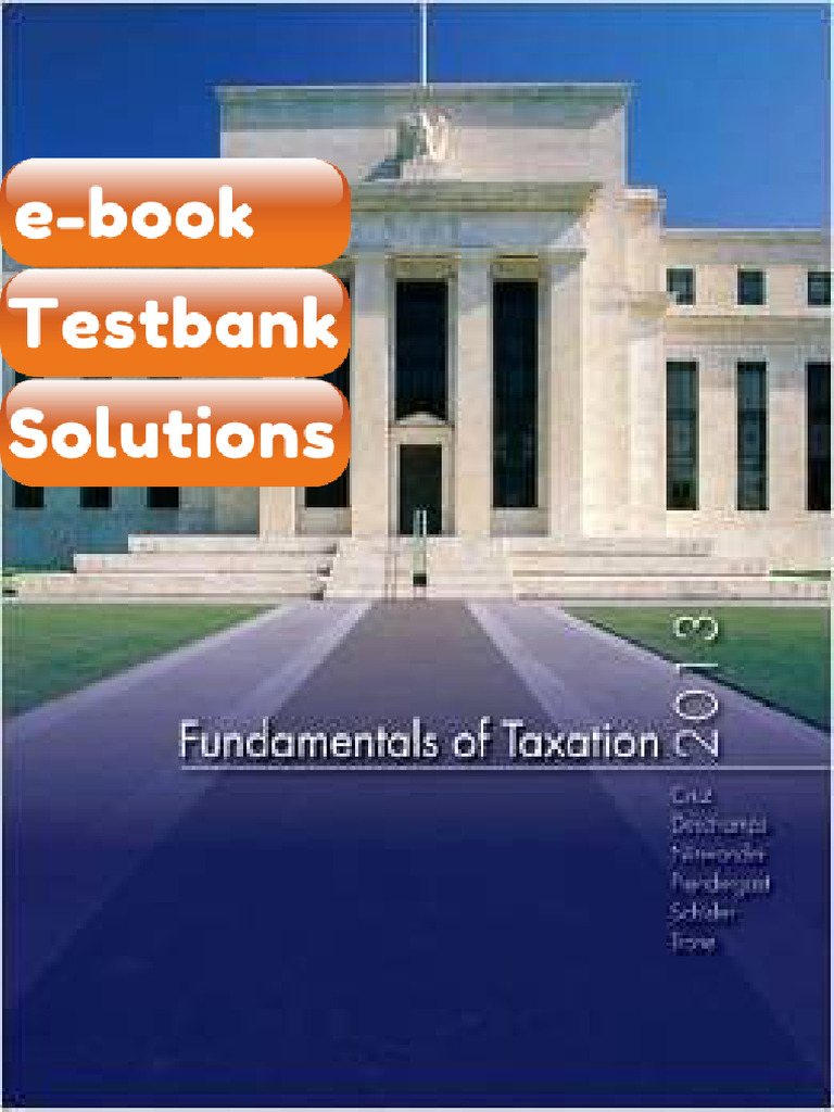 Instructor Manual for Fundamentals of Taxation 2013 6th Edition by Ana ...