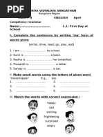 Class 2 English Worksheets Collection | PDF