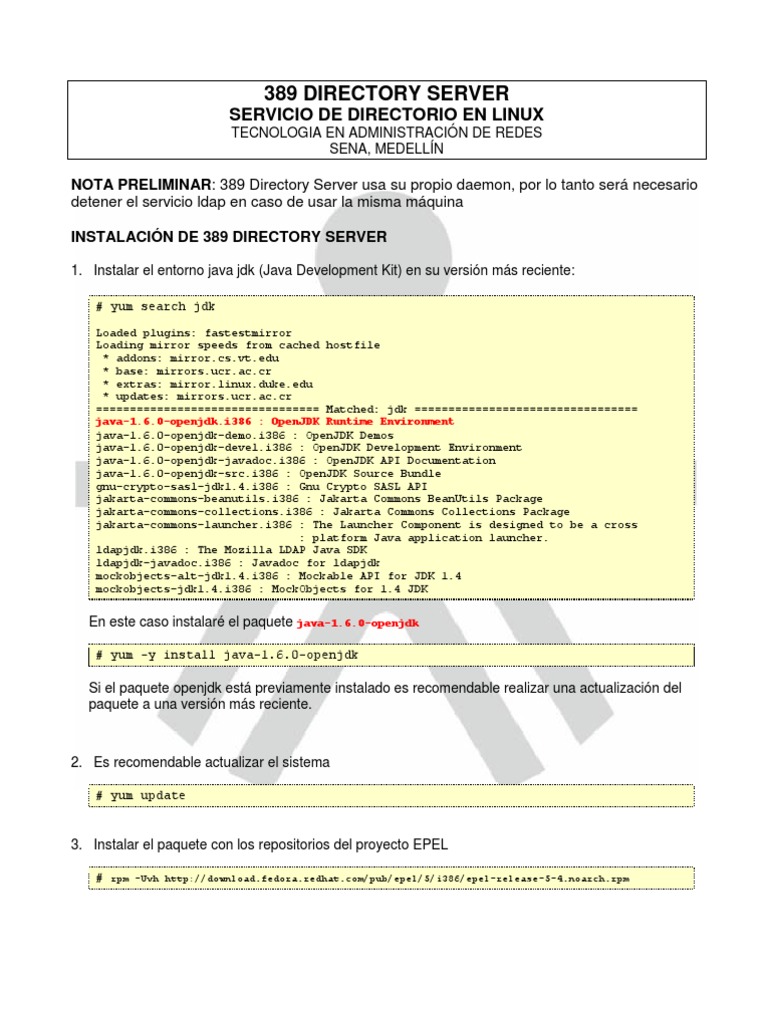 389 Directory Server - Servicio de Directorio | PDF | Software del sistema | Gestión de ...