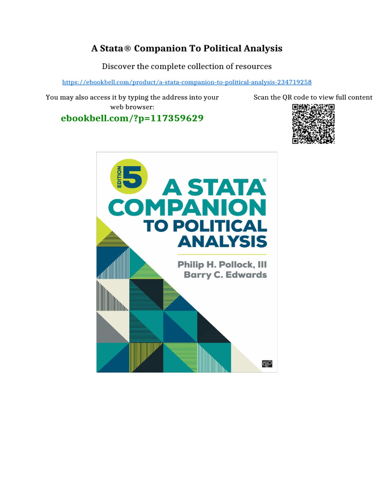 A Stata® Companion To Political Analysis Available All Format | PDF ...