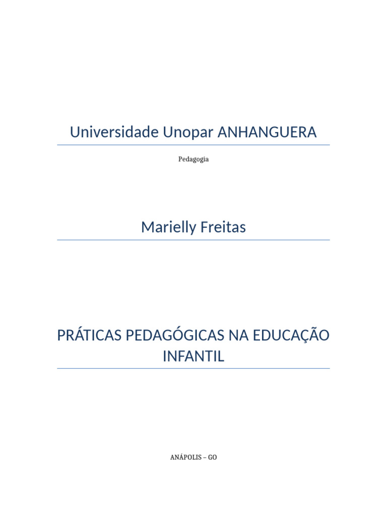 Cópia de Trabalho - Praticas - Pedagogicas - Marielly | PDF | Brincar ...