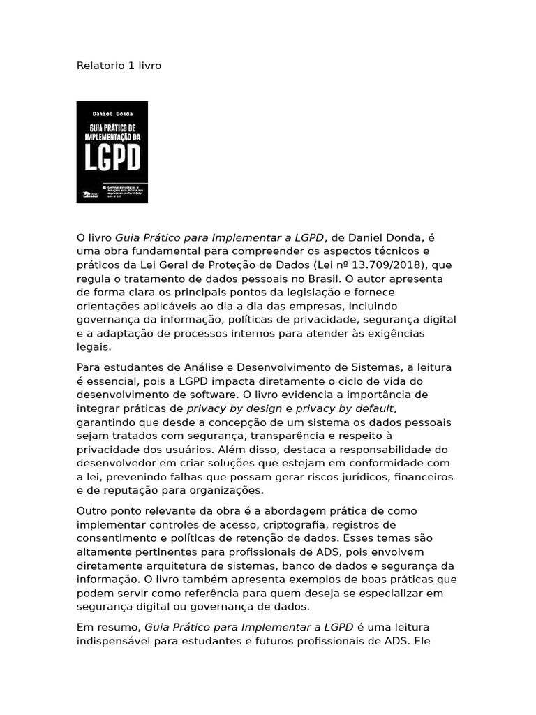 10 Relatorios de Livros - Leituras | PDF | Aprendizado | Algoritmos