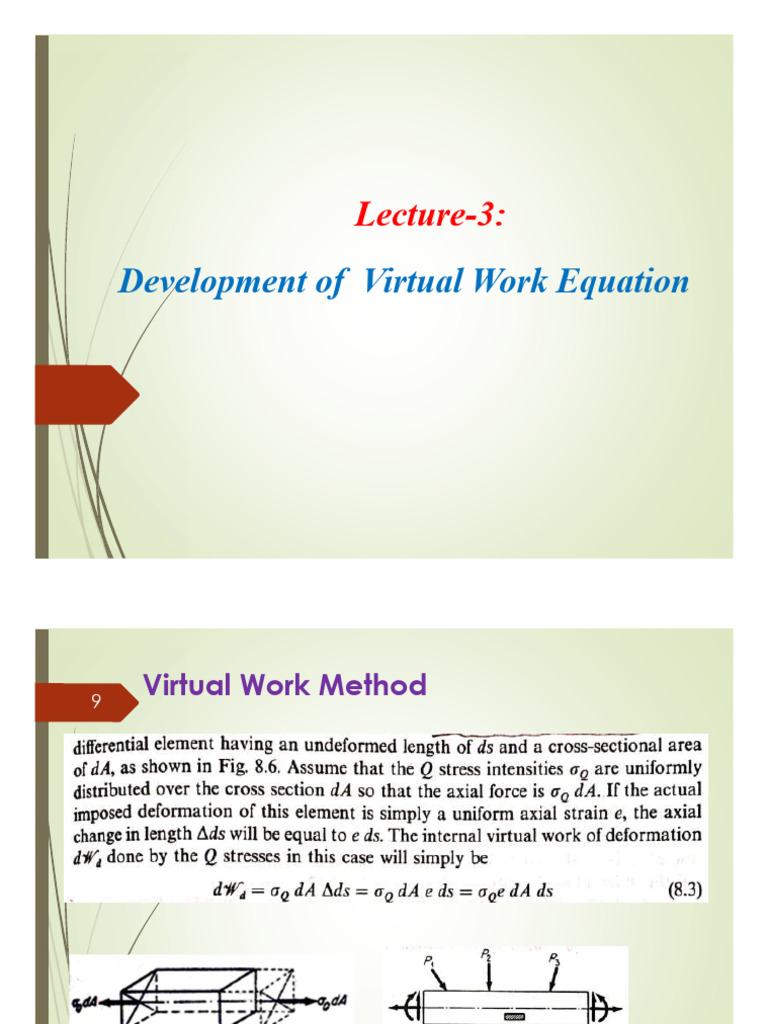 CEN 409 - Lecture 3 - Virtual Work Method | PDF