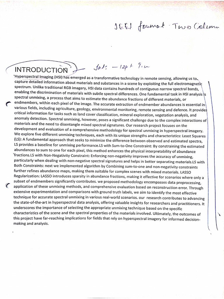 Hyper Spectral | PDF