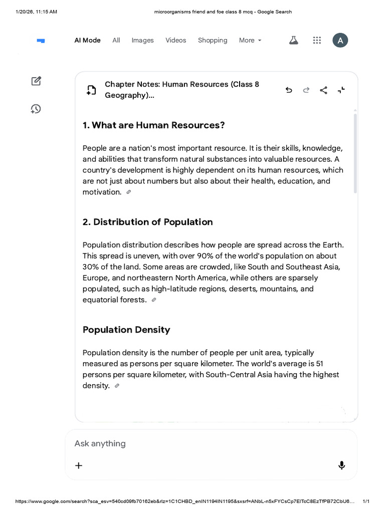 What Are Human Resources?: AI Mode | PDF