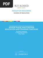 STADIO PGCE in Senior Phase & FET Teaching | PDF | Curriculum ...