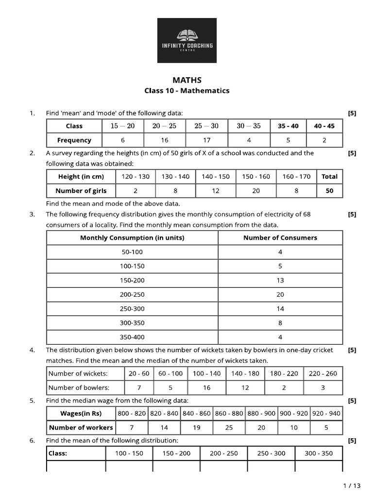 Stats Worksheet | PDF