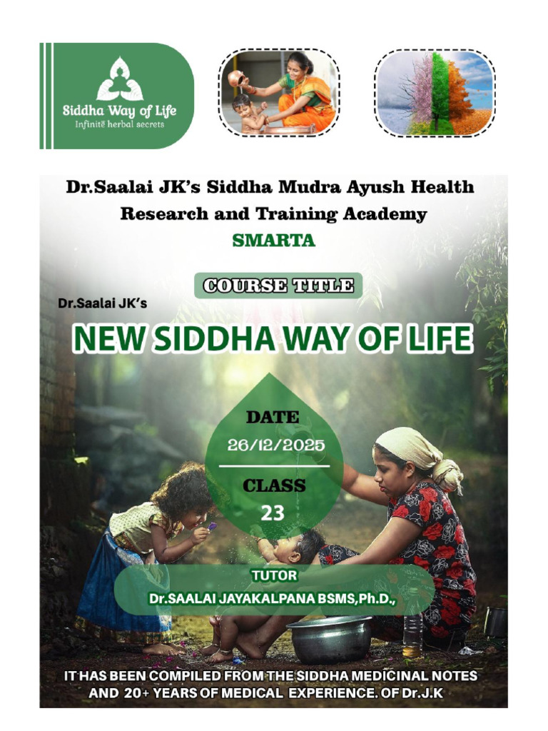 BSWL - Class - 23 (26.12.25) English | PDF | Curry | Diarrhea
