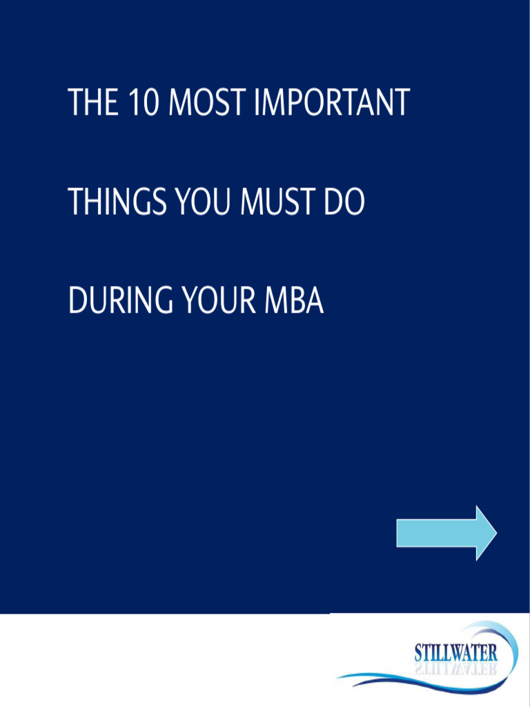 10 Most Important Things You Must Do During Your MBA 1623001445 | PDF ...