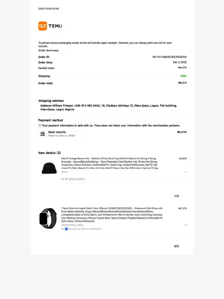 Temu Web Document | PDF