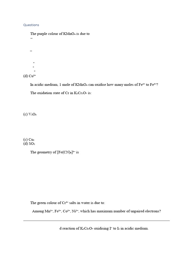 Questions Practice D Block | PDF