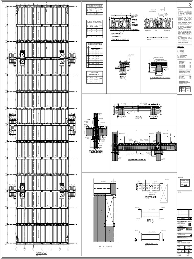 S-1.03 - Typical Level Framing Layout | PDF | Precast Concrete ...
