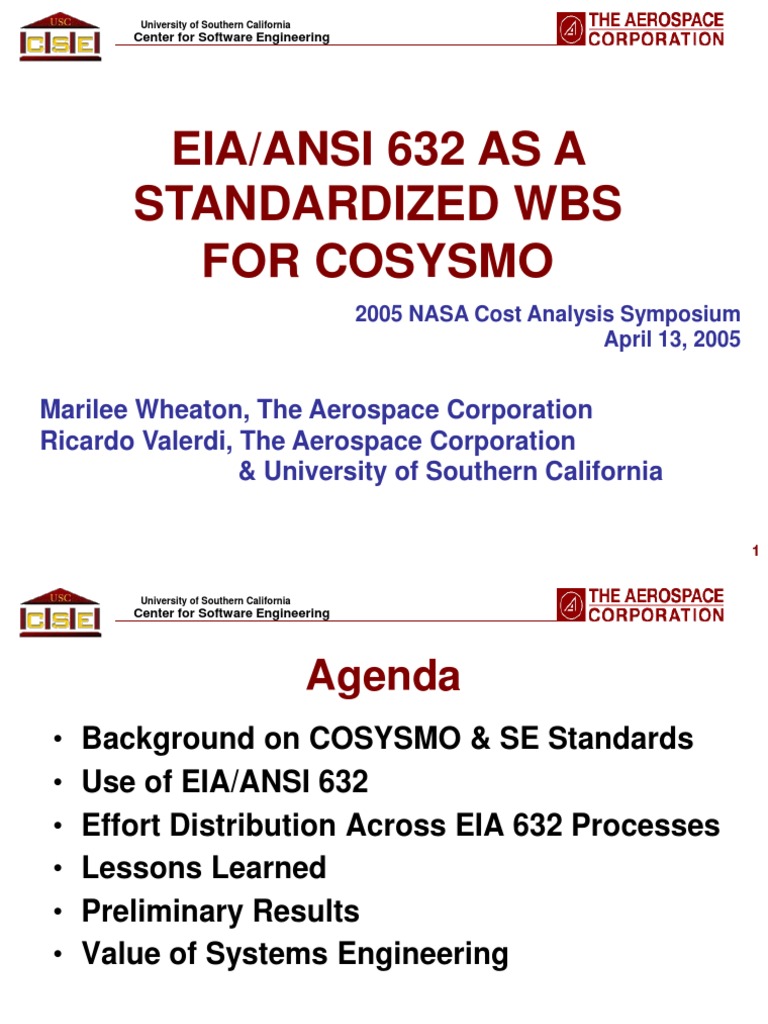 COSYSMO: EIA/ANSI 632 WBS Model | PDF | Engineering | Science And ...