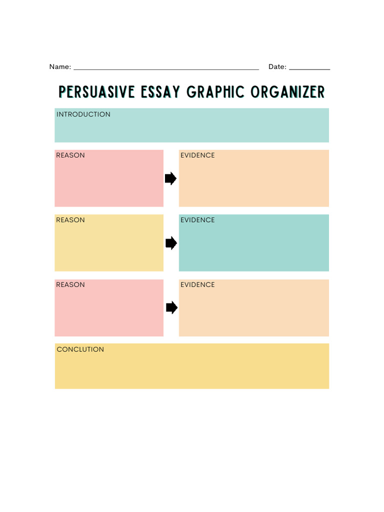 Persuasive Essay Graphic Organizer | PDF