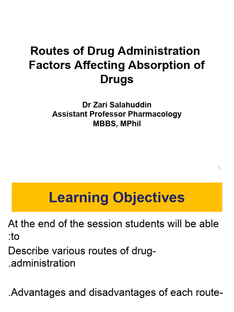 Route of Drug Administration | PDF | Intravenous Therapy | Injection ...
