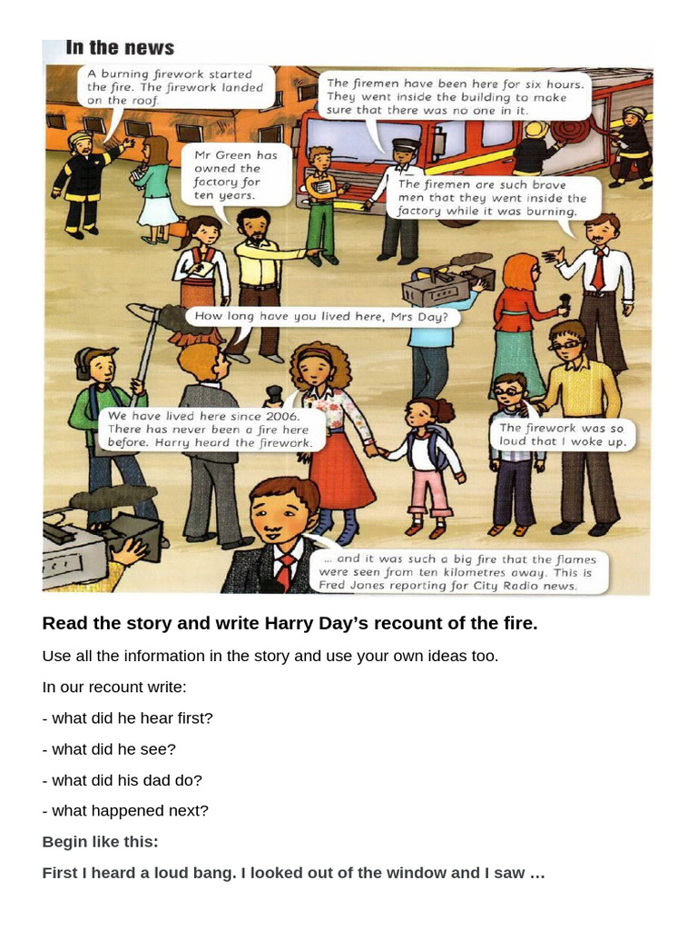 Read The Story and Write Harry Day Recount | PDF